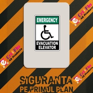 ⚠️ INDICATOARE 🛑 Indicator Emergency Evacuation Elevator Sign, Sticker ...