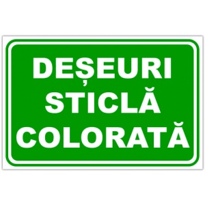 ⚠️ INDICATOARE 🛑 Indicator Pentru deseuri sticla colorata, Sticker ...