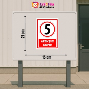 ⚠️ INDICATOARE 🛑 Indicator Semn pentru atentie copii, Sticker autocolant ️