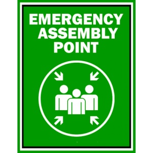 ⚠️ INDICATOARE 🛑 Indicator Sign emergency assembly point, Sticker ...