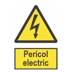 ⚠️ INDICATOARE 🛑 Indicator protectia muncii pericol electric, Sticker ...