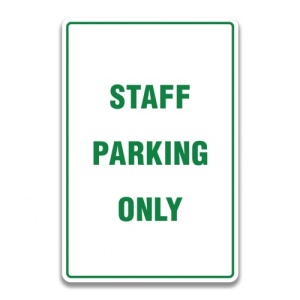 ⚠️ INDICATOARE 🛑 Indicator STAFF PARKING ONLY SIGN, Sticker autocolant ️
