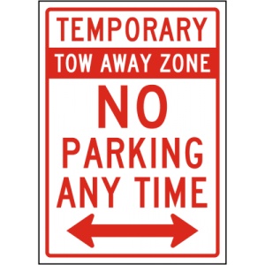 ⚠️ INDICATOARE 🛑 Indicator Temporary Tow Away Zone No Parking Sign ...