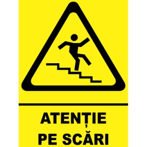 ⚠️ INDICATOARE 🛑 Indicator Indicator atentie pe scari, Sticker autocolant ️