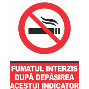 ⚠️ INDICATOARE 🛑 Indicator Indicator fumatul interzis dupa depasirea ...