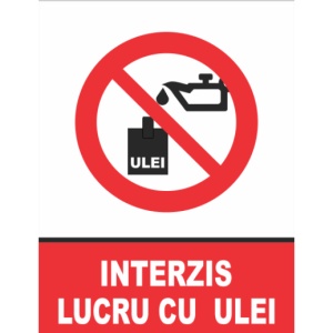 ⚠️ INDICATOARE 🛑 Indicator Interzis lucru cu ulei, Sticker autocolant ️
