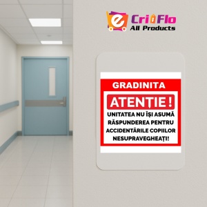 ⚠️ INDICATOARE 🛑 Indicator Placute pentru gradinita, Sticker autocolant ️