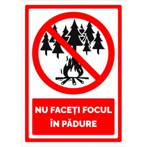 ⚠️ INDICATOARE 🛑 Indicator Semn nu faceti focul in padure, Sticker ...
