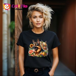 😎 ️ Livrare Rapida 🎁 Tricou Caine ciobanesc german fructe pepene ...