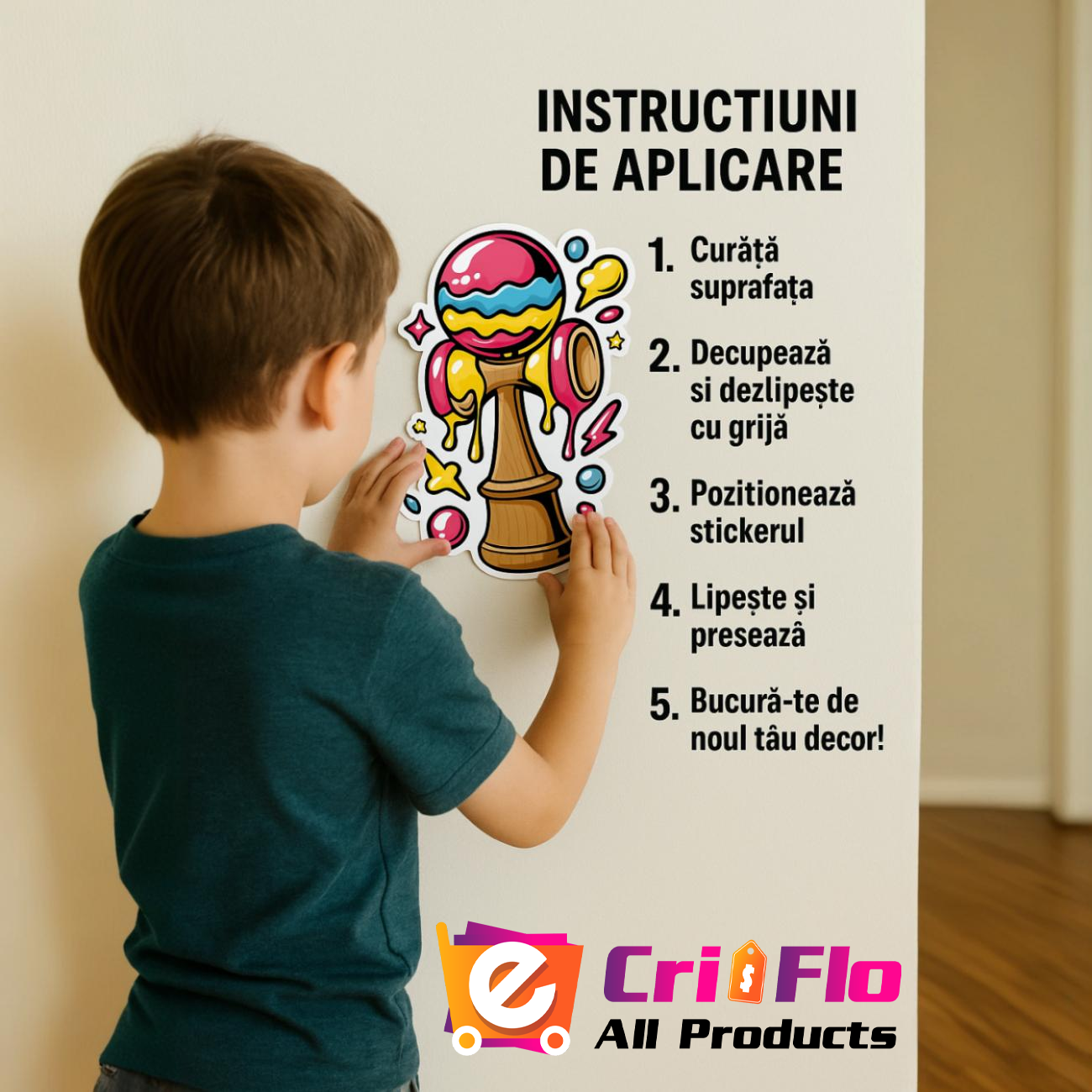 Sticker Kendama frozen spike cu cristal de gheata si putere magica ...