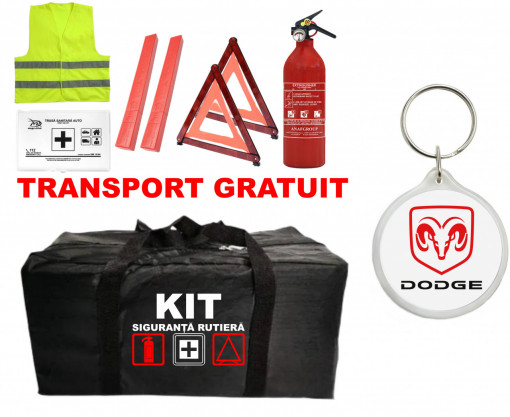 Set Kit - Trusa siguranta auto omologat R.A.R, Stingator cu manometru ...