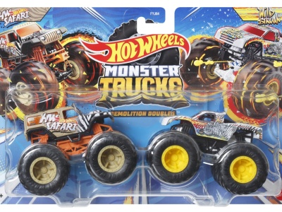 HOT WHEELS MONSTER TRUCK SET 2 MASINI SCARA 1 LA 64 HW SAFARI SI WILD STREAK