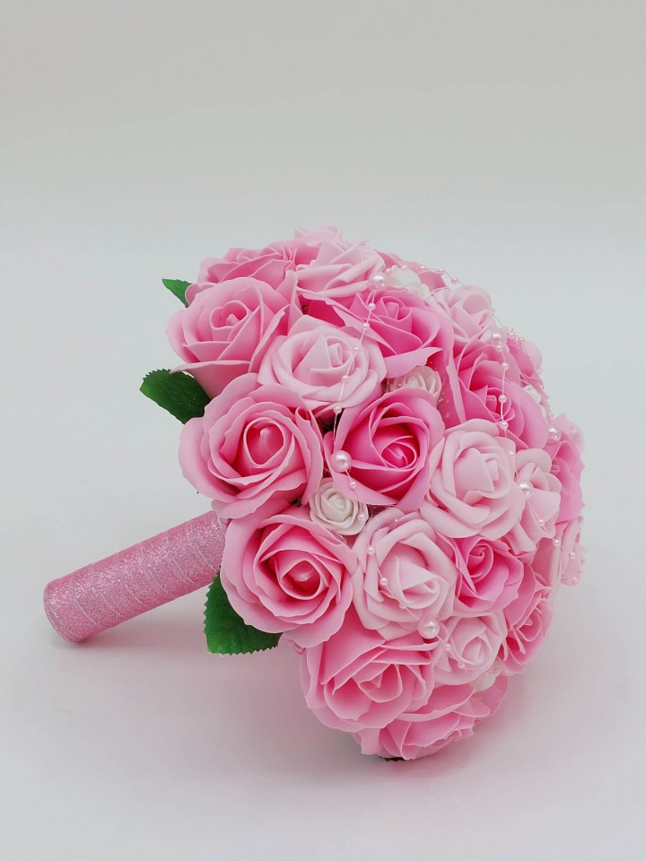 Buchet Mireasa Roz Pal