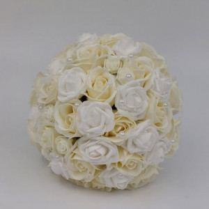 Set Buchet Mireasa Si 2 Lumanari Nunta De Aur Cu Tematica Traditionala