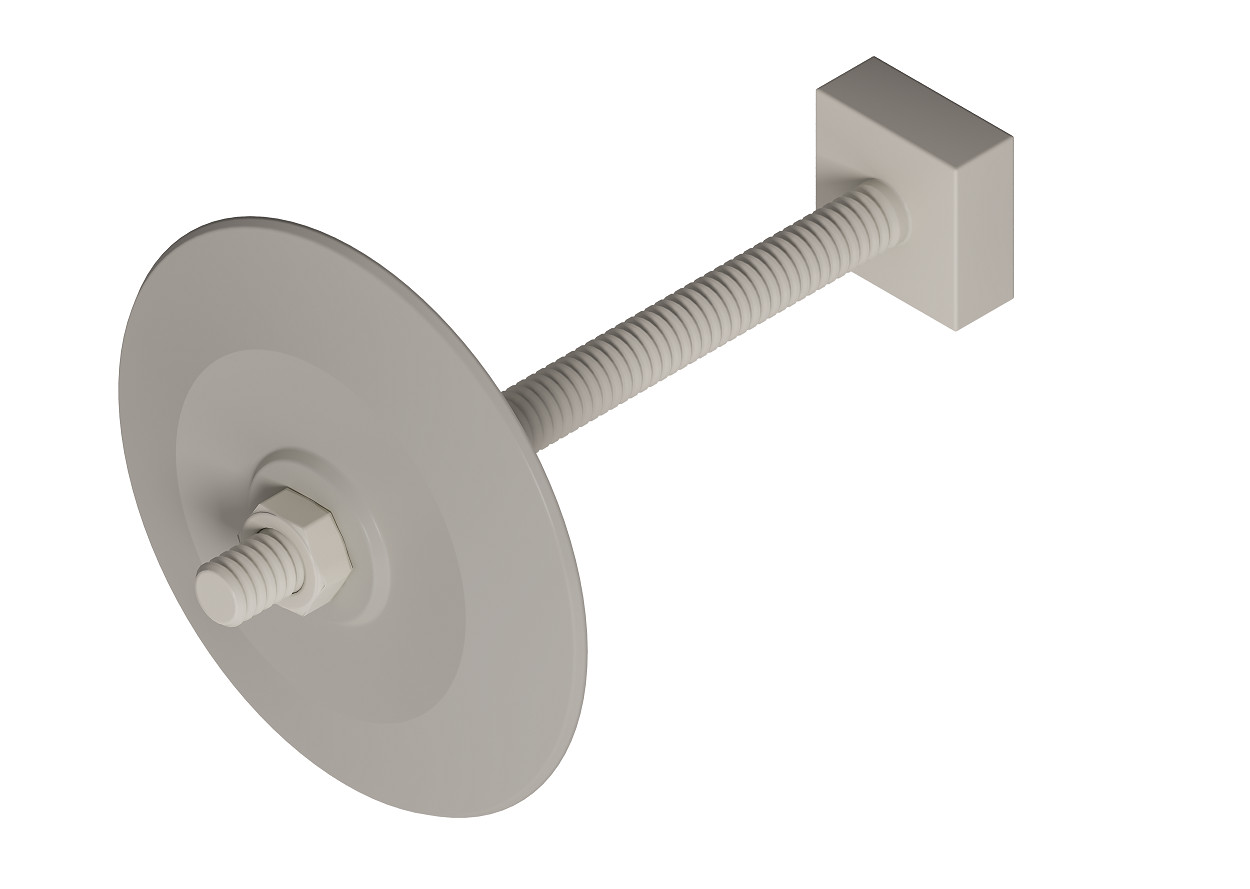 Set surub PVC cu saiba si piulita