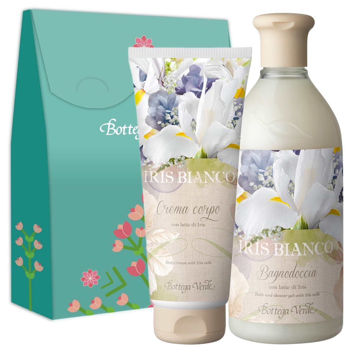 Set cadou - Gel de dus si crema de corp cu iris alb nou - Iris bianco ...
