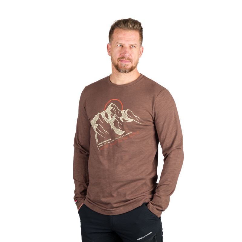 Bluza Barbati NORTHFINDER, din Bumac Organic, DARU TR-5029OR MARONIU