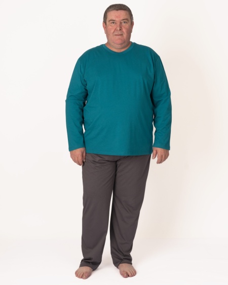 Pij.4111 Blue Petrol, Pijama Bărbați Knox, Marimi EXTRA LARGE