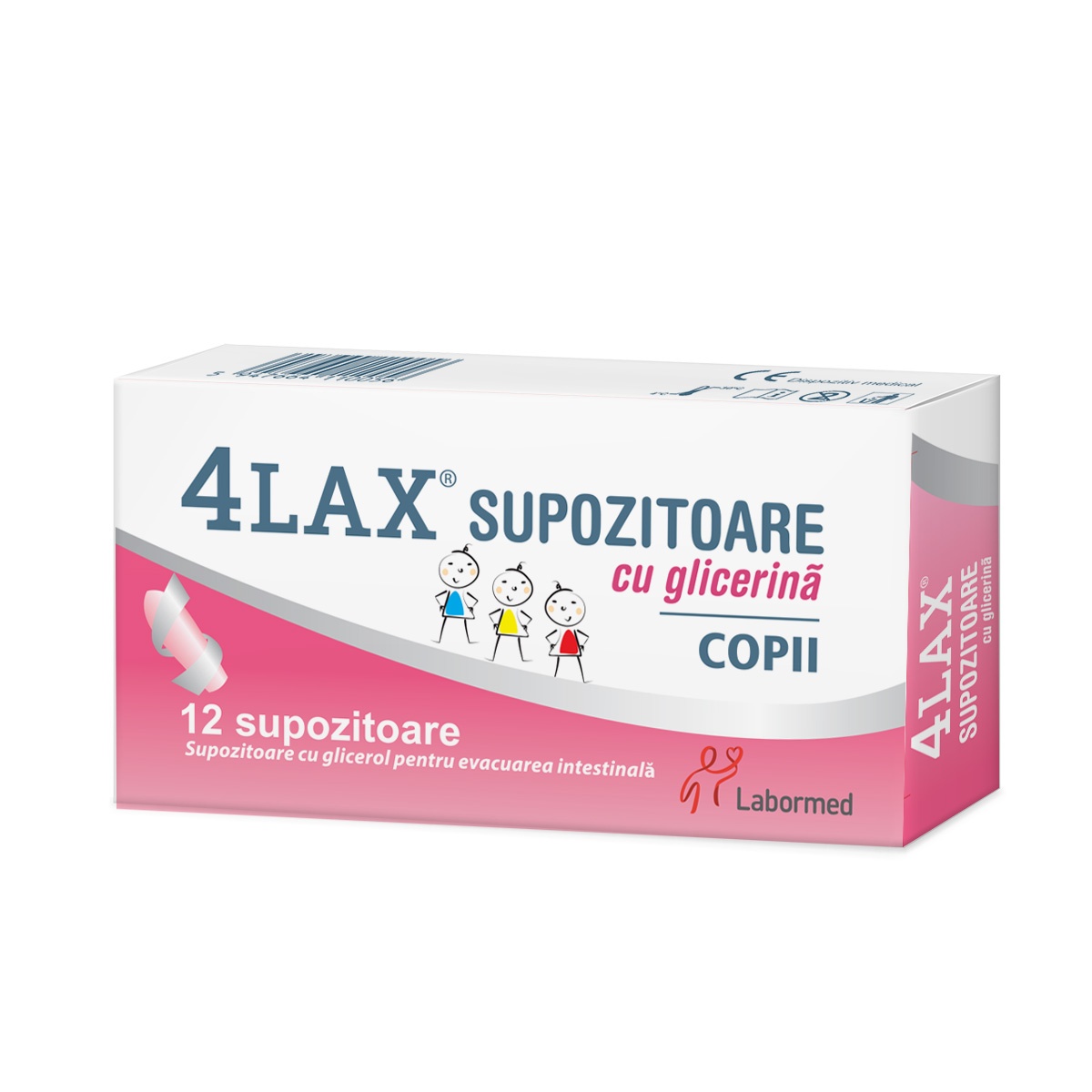 4Lax supozitoare cu glicerina copii x 12 supozitoare, Labormed Pharma
