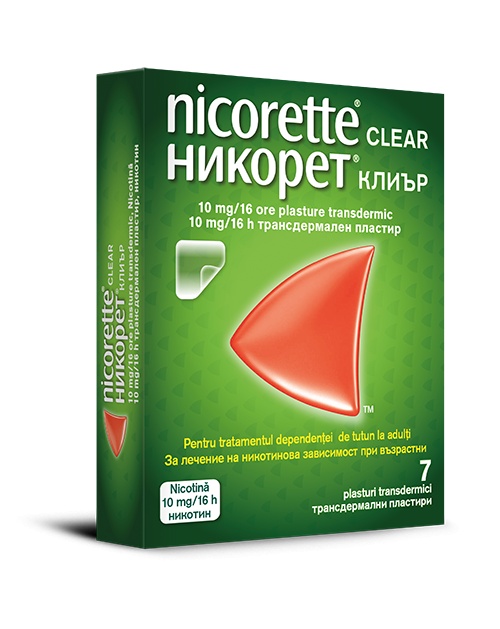 Nicorette Clear 10mg/16h x 7 plasturi transdermici, Kenvue