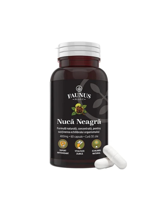 Nuca Neagra, 400 mg, 60 capsule, Faunus Plant