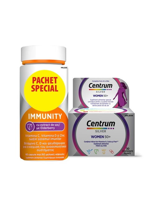 Pachet Centrum Silver 50+ pentru femei, 30 comprimate + Centrum ...