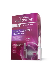 Fiole cu acid hialuronic H3 Evolution, 10 fiole x 2 ml, Gerovital