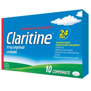 Claritine 10 mg, 10 comprimate, Bayer