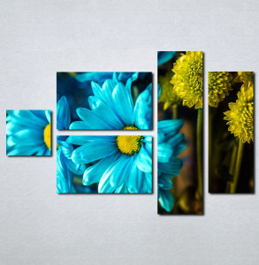 Slike na platnu Plavo i žuto cveće Nina075_5