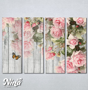 Slike na platnu Roze ruze i leptiri Nina418_4