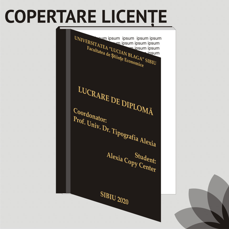 Copertare lucrare diploma