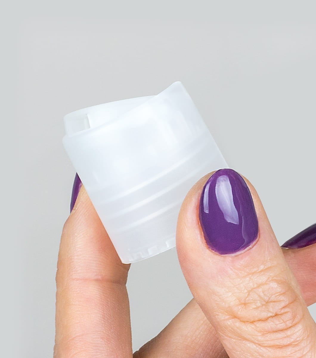 Disc-top cap translucent 24/410