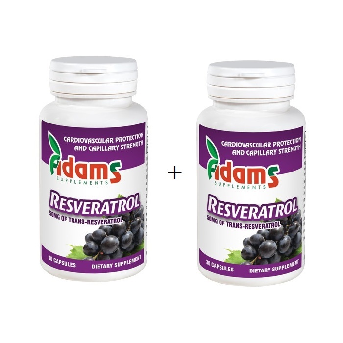 Adams Vision Resveratrol 50mg Ctx30 Cps 1+1 Promo