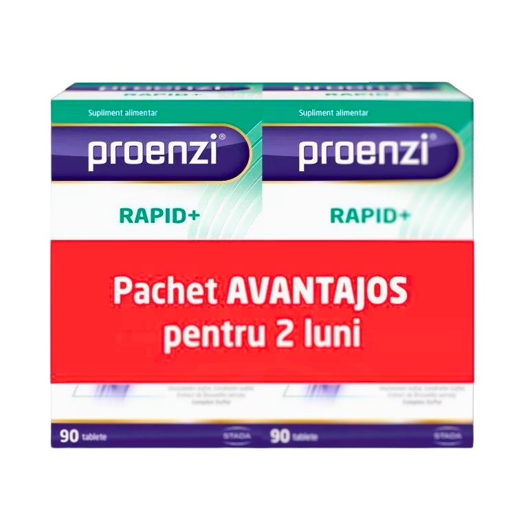 Pachet Proenzi Artrostop Rapid+, 90 + 90 tablete, Walmark