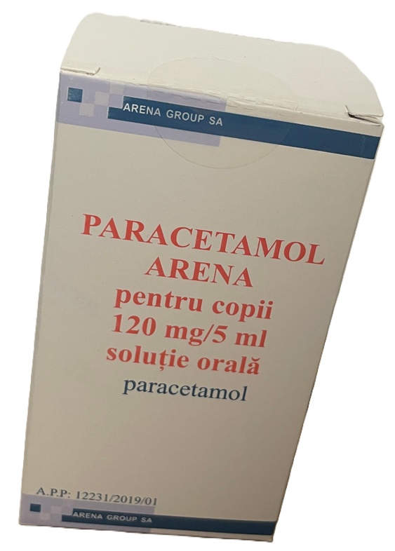 Paracetamol Arena 120 mg/5 ml soluţie orală pentru copii