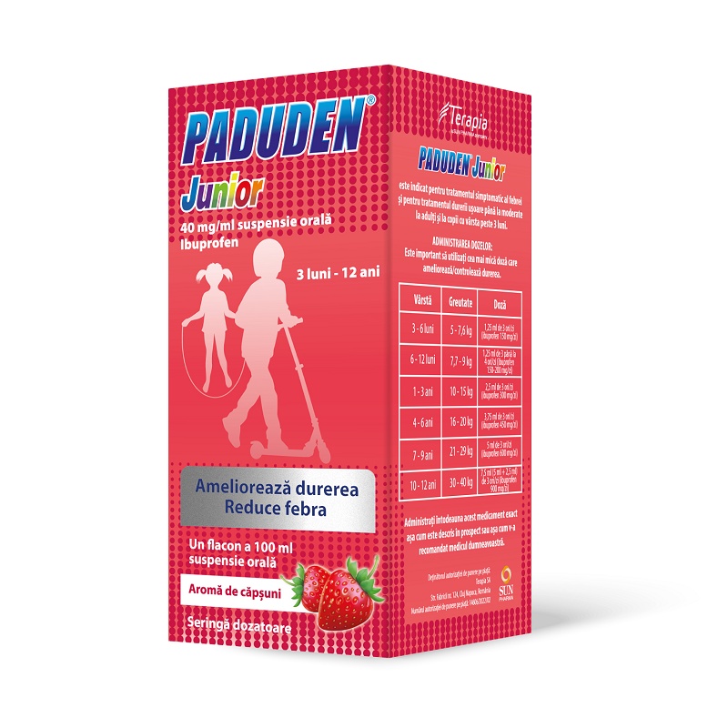 Paduden Junior Cu Aroma De Capsuni 40mg/Ml 100ml
