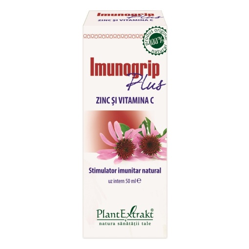 Imunogrip Plus Zinc si vitamina C, 50 ml, Plant Extrakt