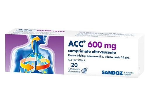 ACC, 600 mg, 20 comprimate efervescente, Sandoz ACC, 600 mg, 20 comprimate efervescente, Sandoz