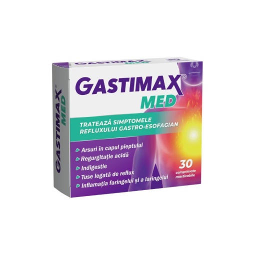 Gastimax Med, 30 comprimate masticabile, Fiterman