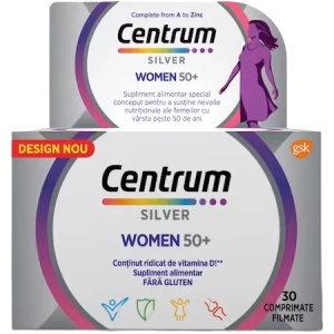 Centrum Silver 50+ pentru femei, 30 comprimate, Gsk