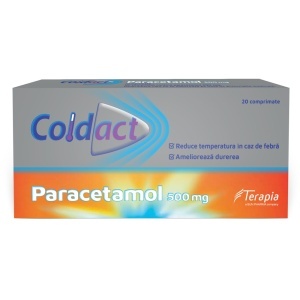 Paracetamol Coldact 500 mg, 20 comprimate, Terapia