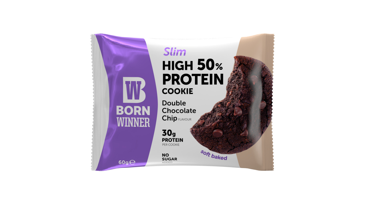 Biscuiți proteici Born Winner SLIM - Biscuiți & Cremă dublă de Ciocolata