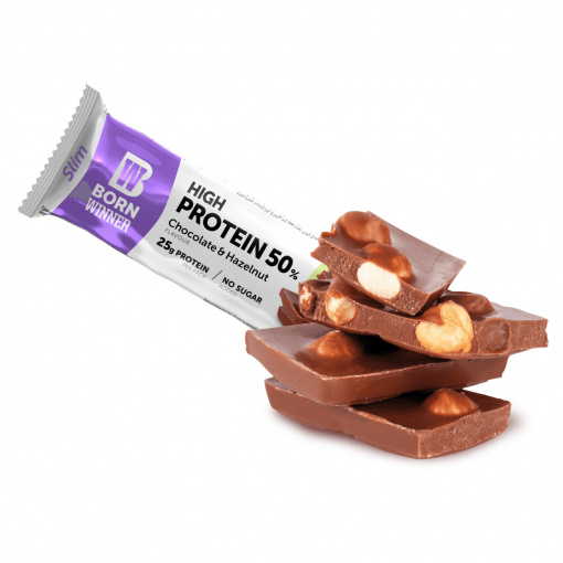 Batoane proteice Born Winner SLIM - Ciocolată și alune de pădure
