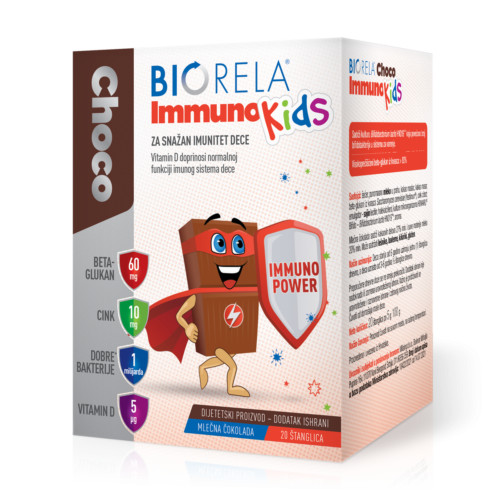 BIORELA CHOCO IMMUNOKIDS 20 štanglica