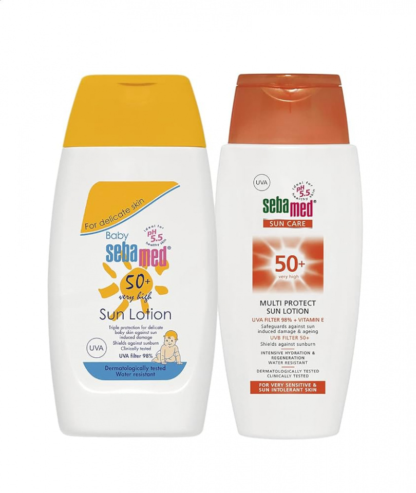 SEBAMED SUN SET LOSION SPF 50+ 150ML + SEBAMED SUN DEČIJI LOSION SPF50 ...