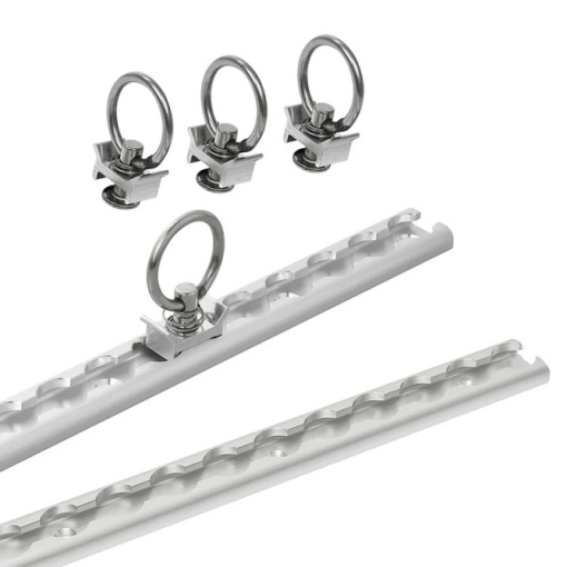 Set 2 Sine ancorare aluminiu 60 cm cu carlige