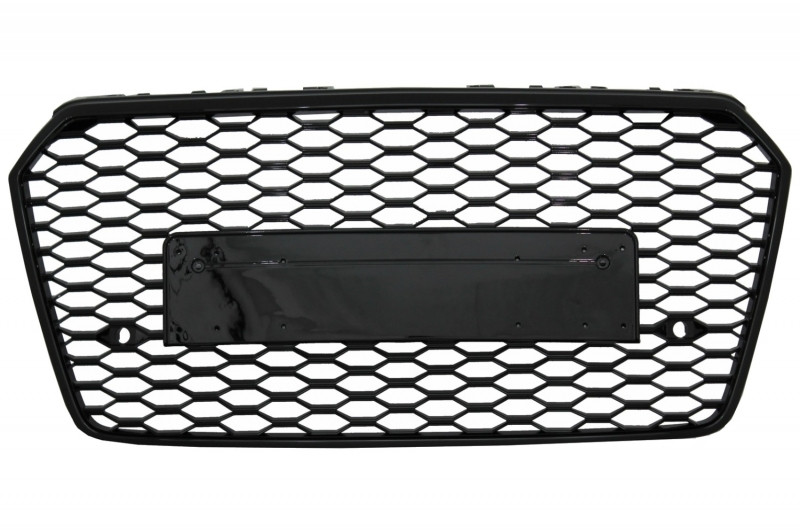 Grila Bara Fata compatibil cu AUDI A7 4G Facelift (2015-2017) RS7 Design Negru Lucios