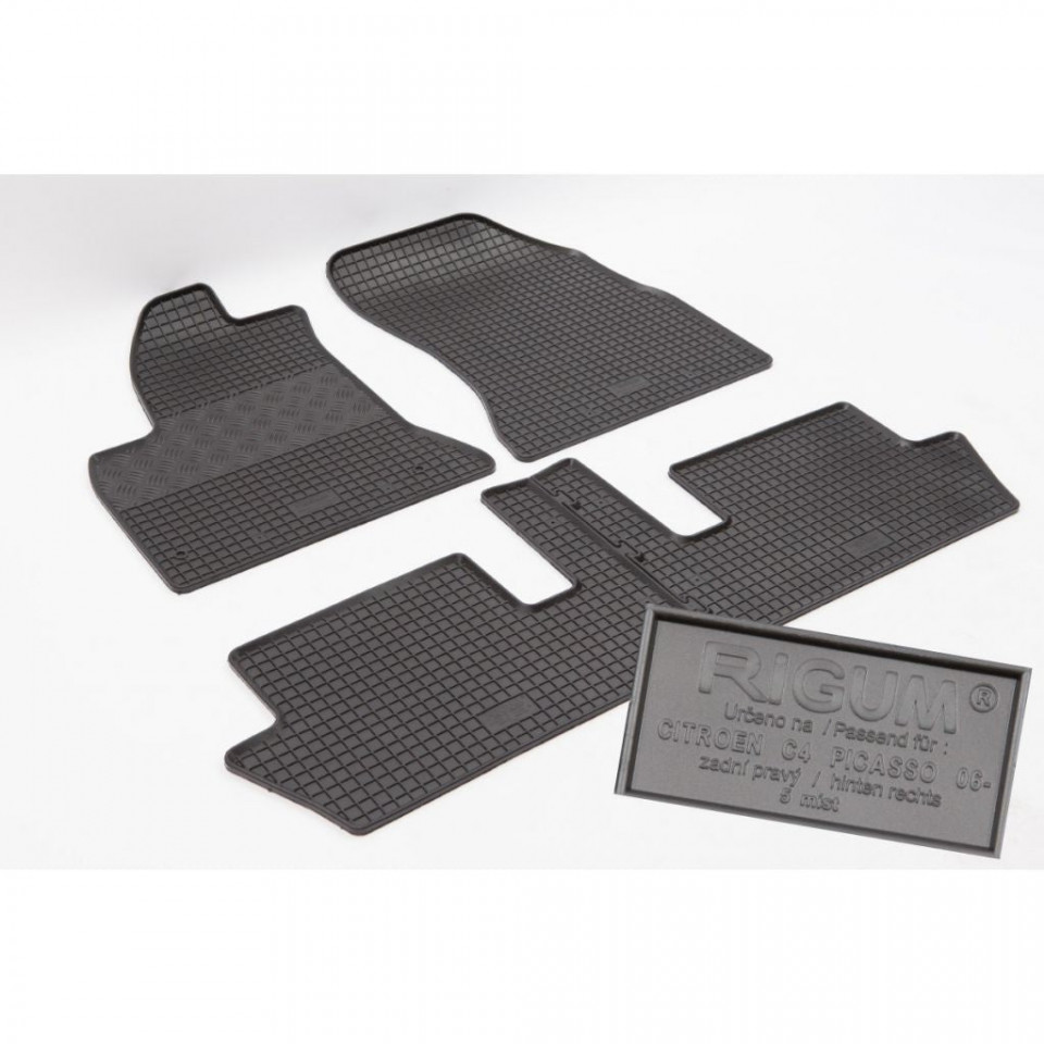 Covorase auto cauciuc Citroen C4 Picasso I 2007-2013, 5 locuri, RIGUM Covorase auto cauciuc Citroen C4 Picasso I 2007-2013, 5 locuri, RIGUM