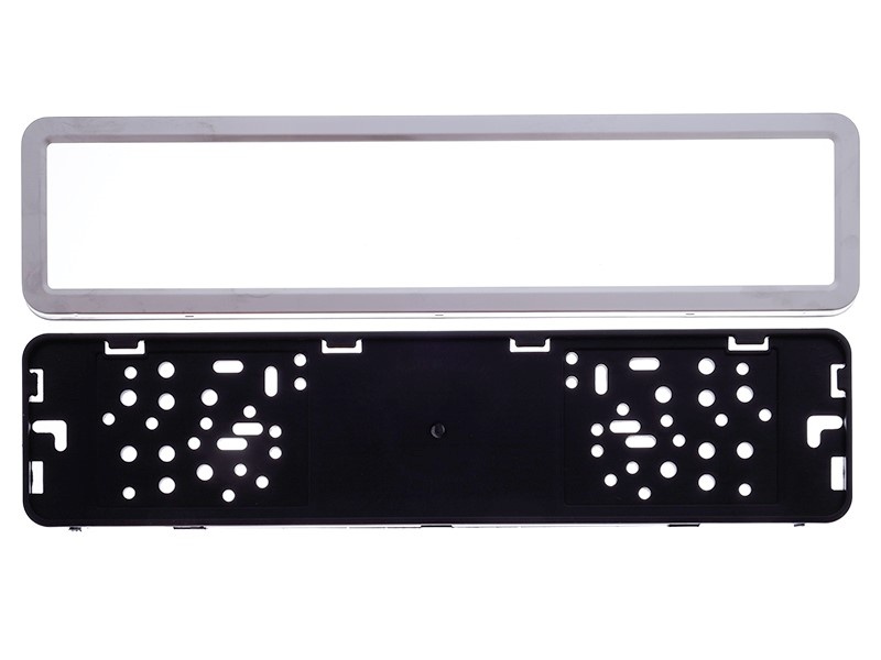 Suport numar auto metalic cromat compatibil cu BMW