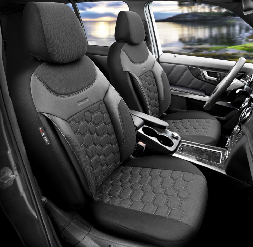 Set huse auto scaune universale Otom Luxury, Carbon Design material ...